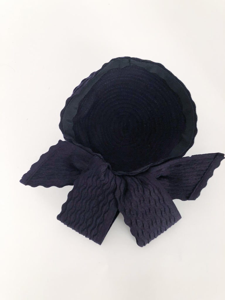 1940s Navy Sculpted and Textured Skull Cap at 1stdibs