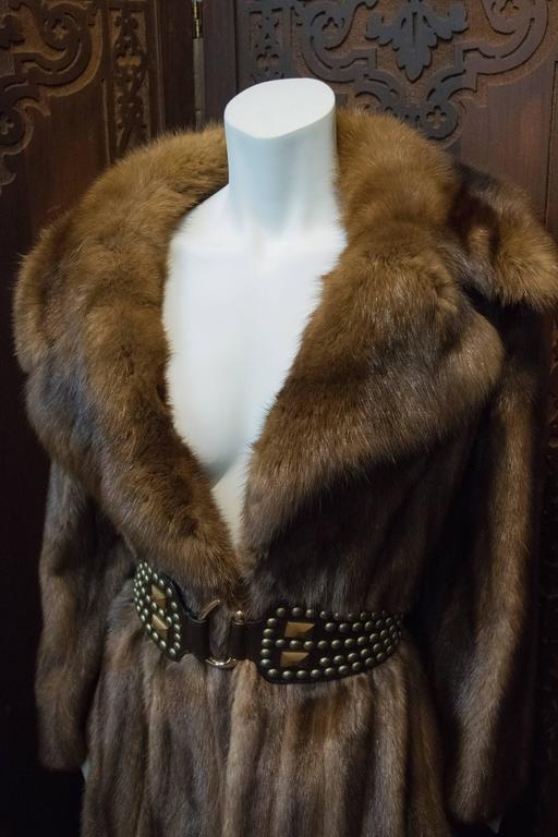 Mink and Sable Trimmed Fur Coat For Sale at 1stDibs | mink or sable ...