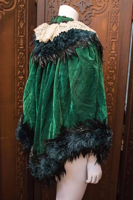 Green Velvet Victorian Cape For Sale at 1stDibs | victorian capelet ...