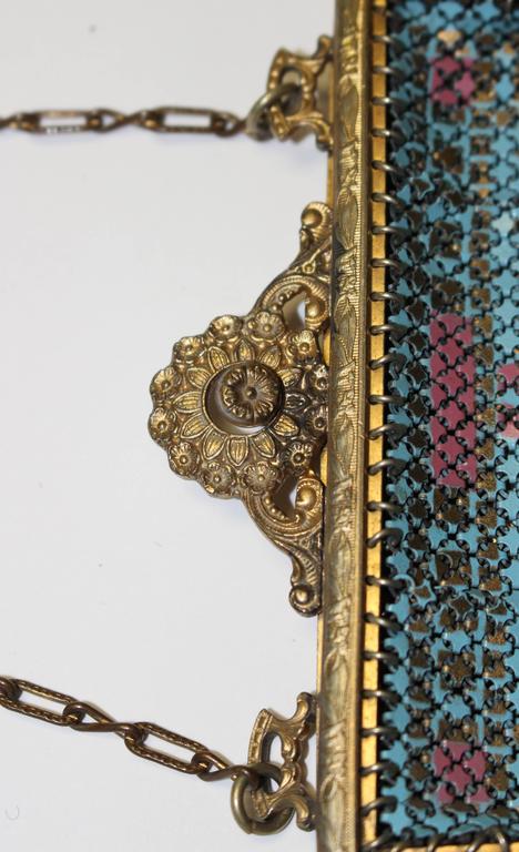1920's Blue and Pink Enamel Mesh Purse For Sale at 1stDibs | enamel purse