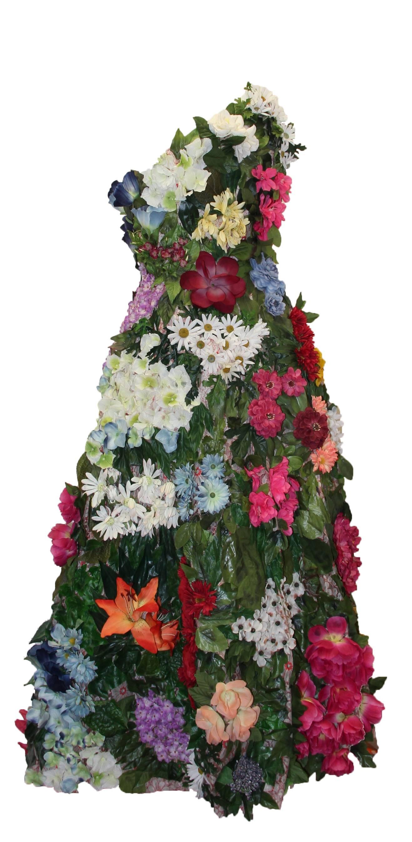 60s Handmade Flower Gown at 1stDibs