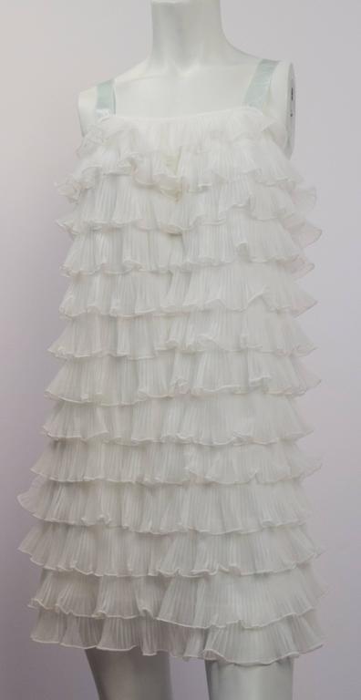 60s Tiered Ruffle Shift Dress at 1stDibs | tiered ruffle-trim shift dress