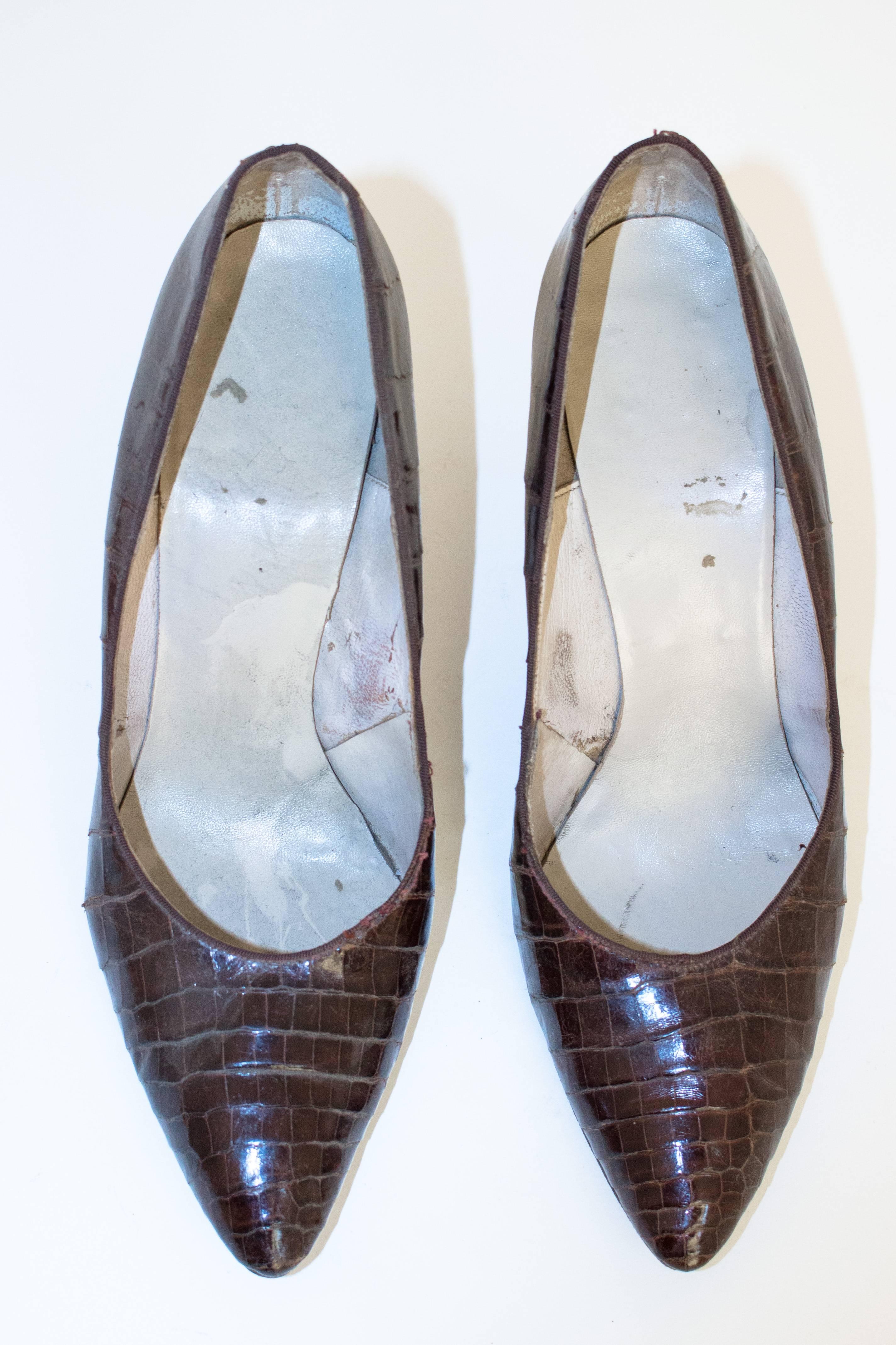 60s Brown Alligator Heels For Sale at 1stDibs | 60s heels, 60's heels