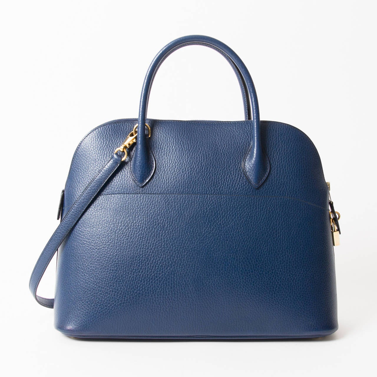 Hermes Bolide 35 Bleu Roi GHW at 1stDibs