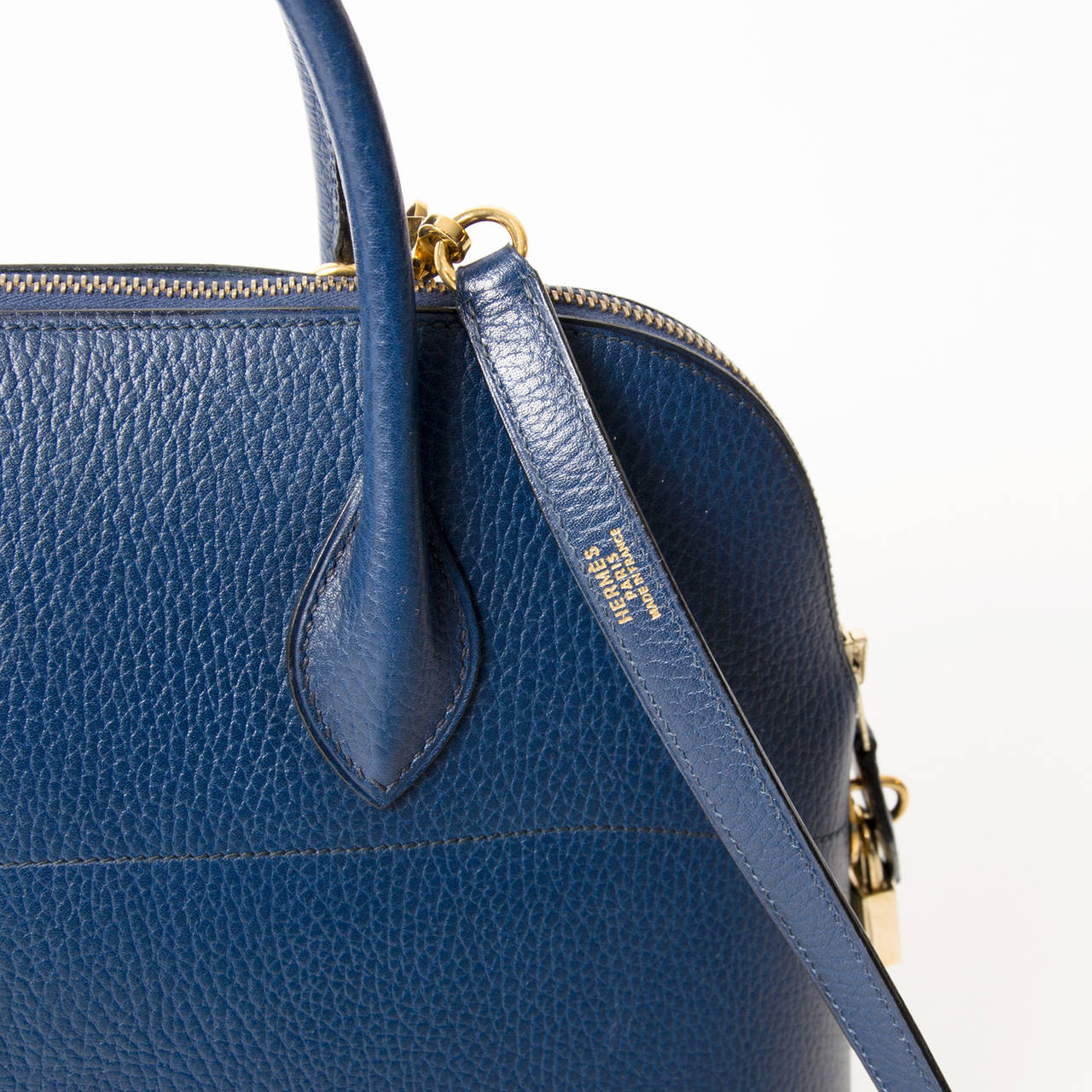 Hermes Bolide 35 Bleu Roi GHW at 1stDibs