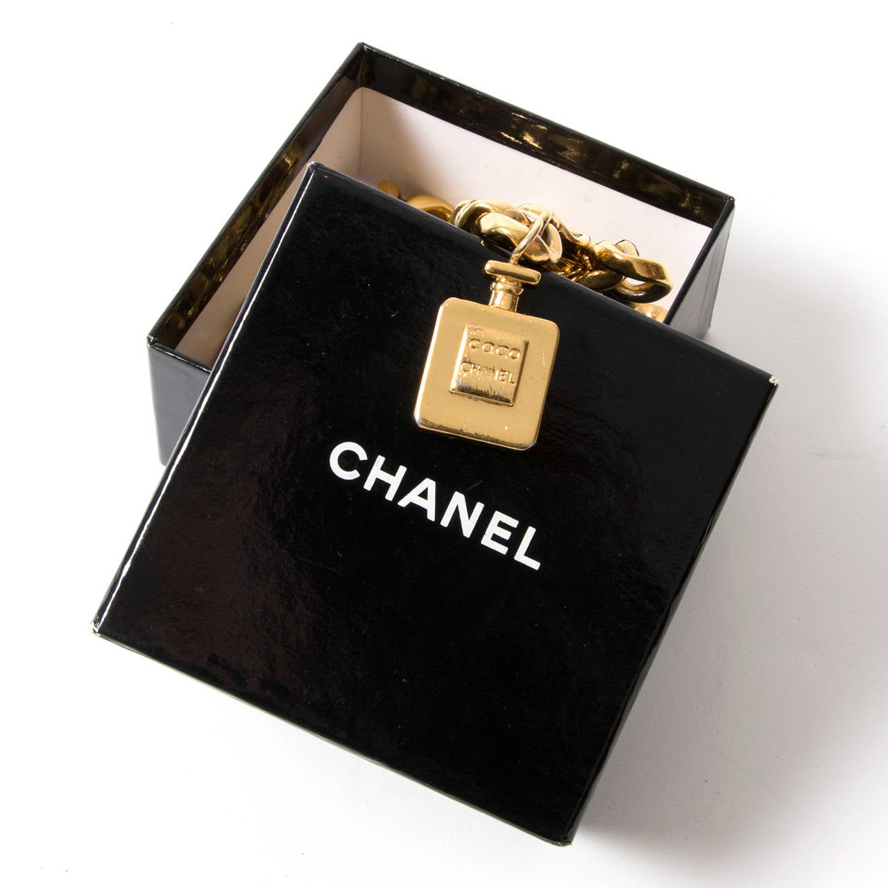 Chanel Gold Parfum Chain Belt at 1stDibs