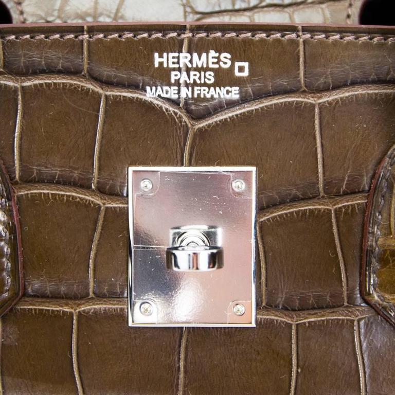 Hermes Birkin 35 Alligator Crocodile Matte Gris Elephant at 1stDibs ...