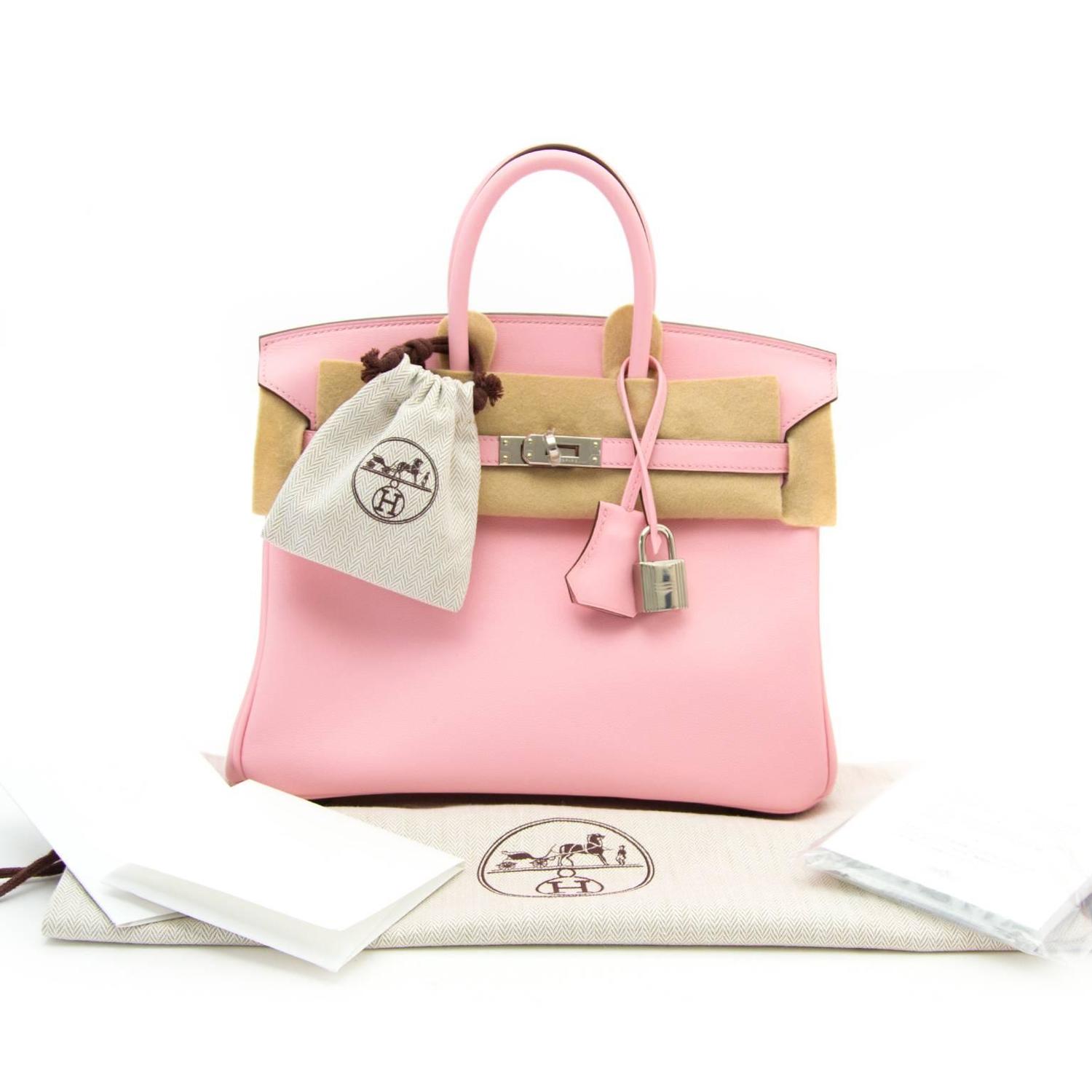 Very RARE and Brand New Hermès Birkin Rose Sakura 25 For Sale at 1stdibs
