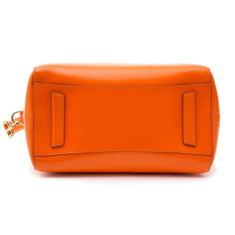Givenchy Medium Antigona Orange Leather Bag at 1stDibs