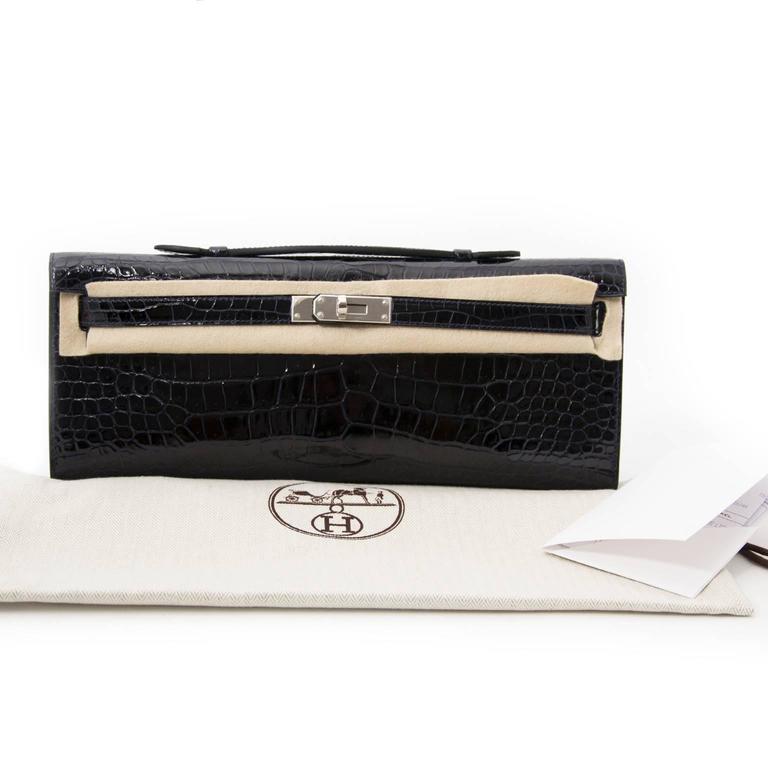 Brand New Hermes Kelly Cut Blue Marine Croco Porosus at 1stDibs | kelly ...