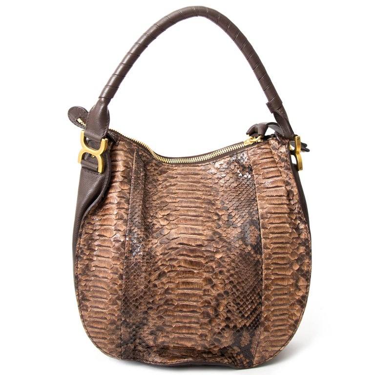 Chloé Python Marcie Satchel Bag at 1stDibs | chloe python bag, chloe ...