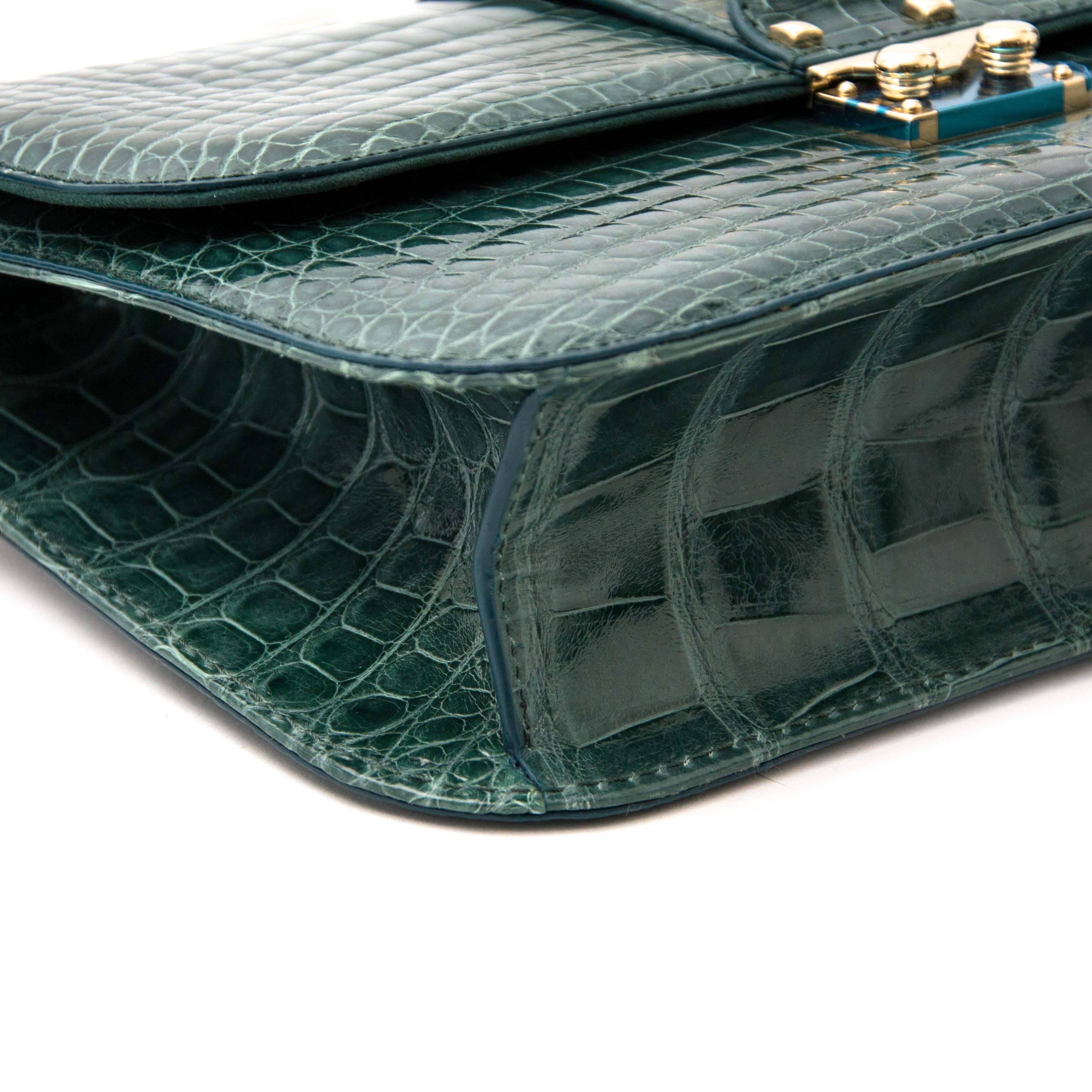 Never Used Valentino Rocklock Medium Alligator Crossbody Bag at 1stDibs ...