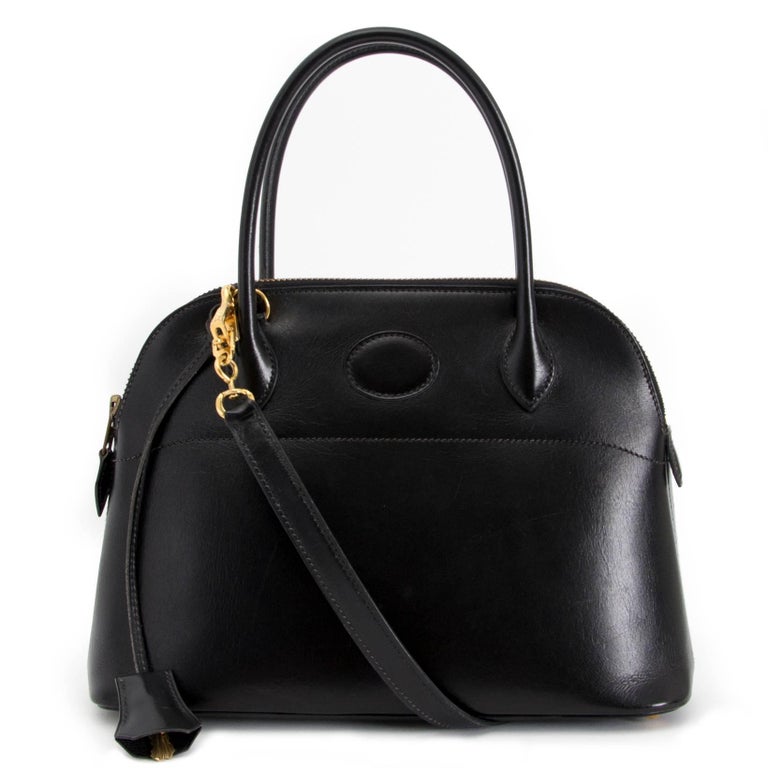 Hermes Black Boxcalf Bolide 27 Bag at 1stDibs | hermes bolide 27 black ...