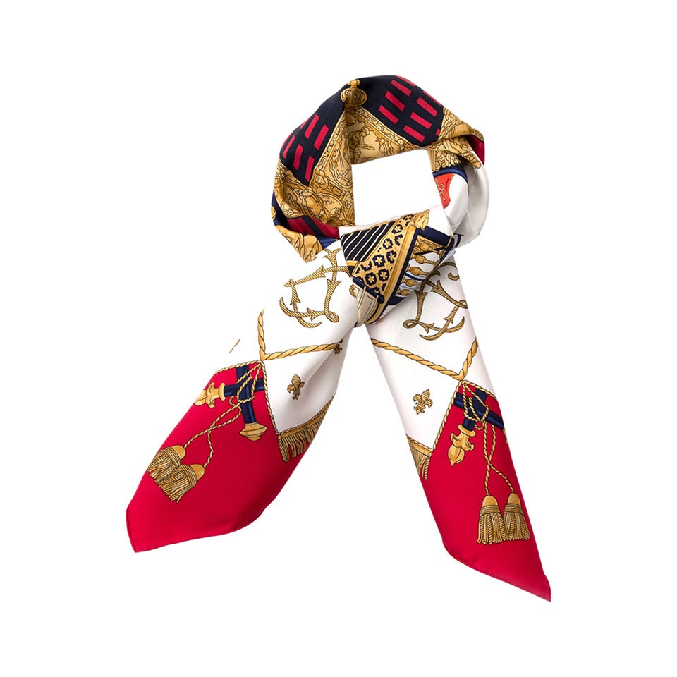 Hermès 'Vue du carosse de la galère la réale" Carré Scarf at 1stDibs