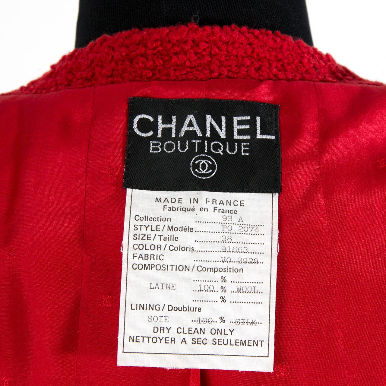 Chanel Red Tweed Jacket at 1stDibs