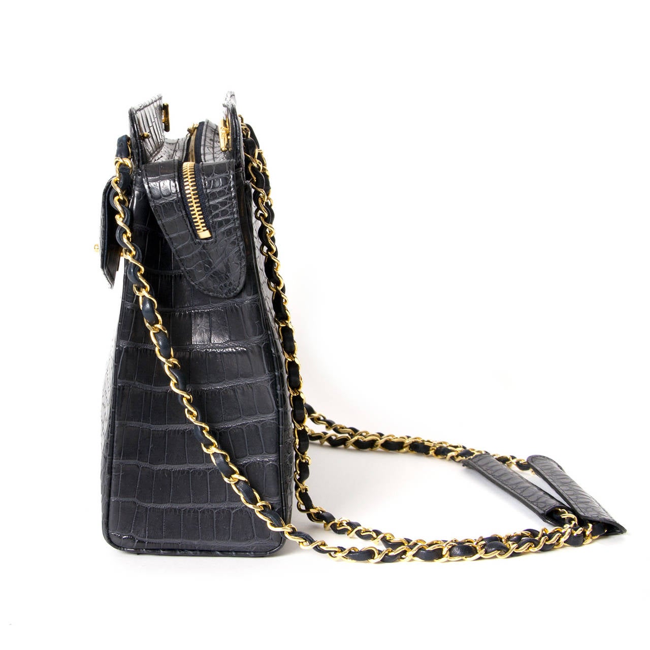 Chanel Vintage Croco Shoulder Bag at 1stDibs