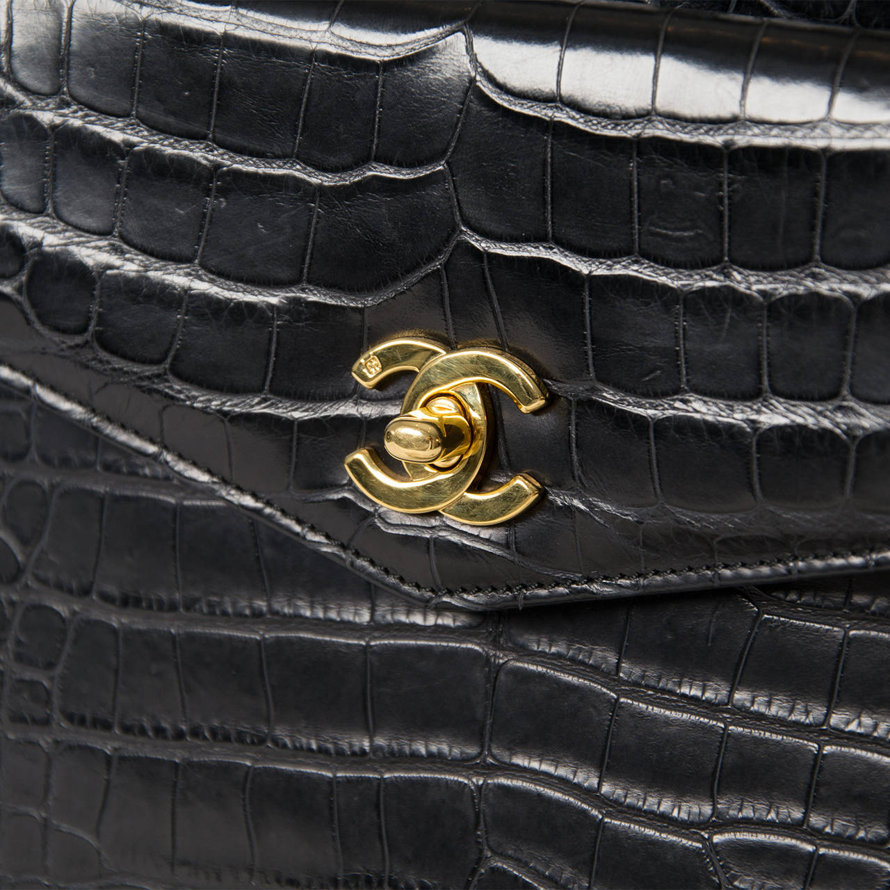 Chanel Vintage Croco Shoulder Bag at 1stDibs