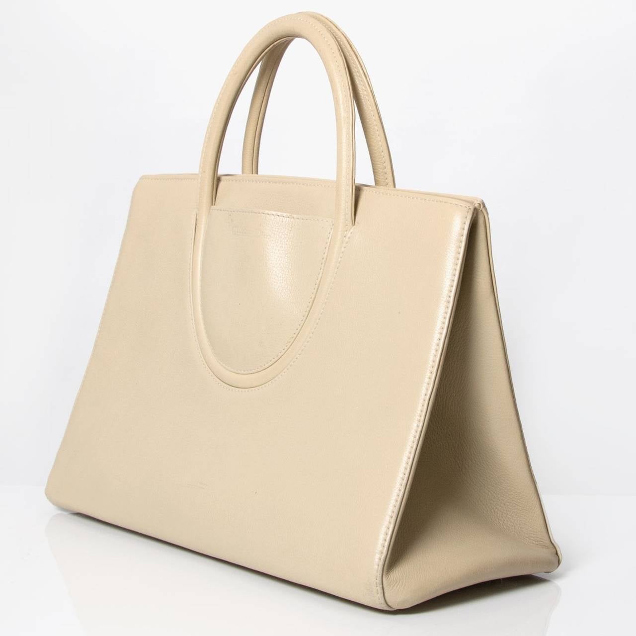 Christian Dior Cream Colored Tote Bag at 1stDibs