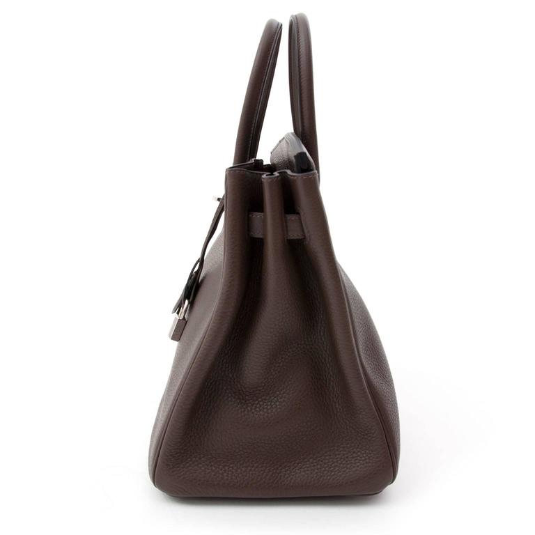 Hermès Birkin 35 Brown Chocolat PHW at 1stDibs | hermes birkin ...