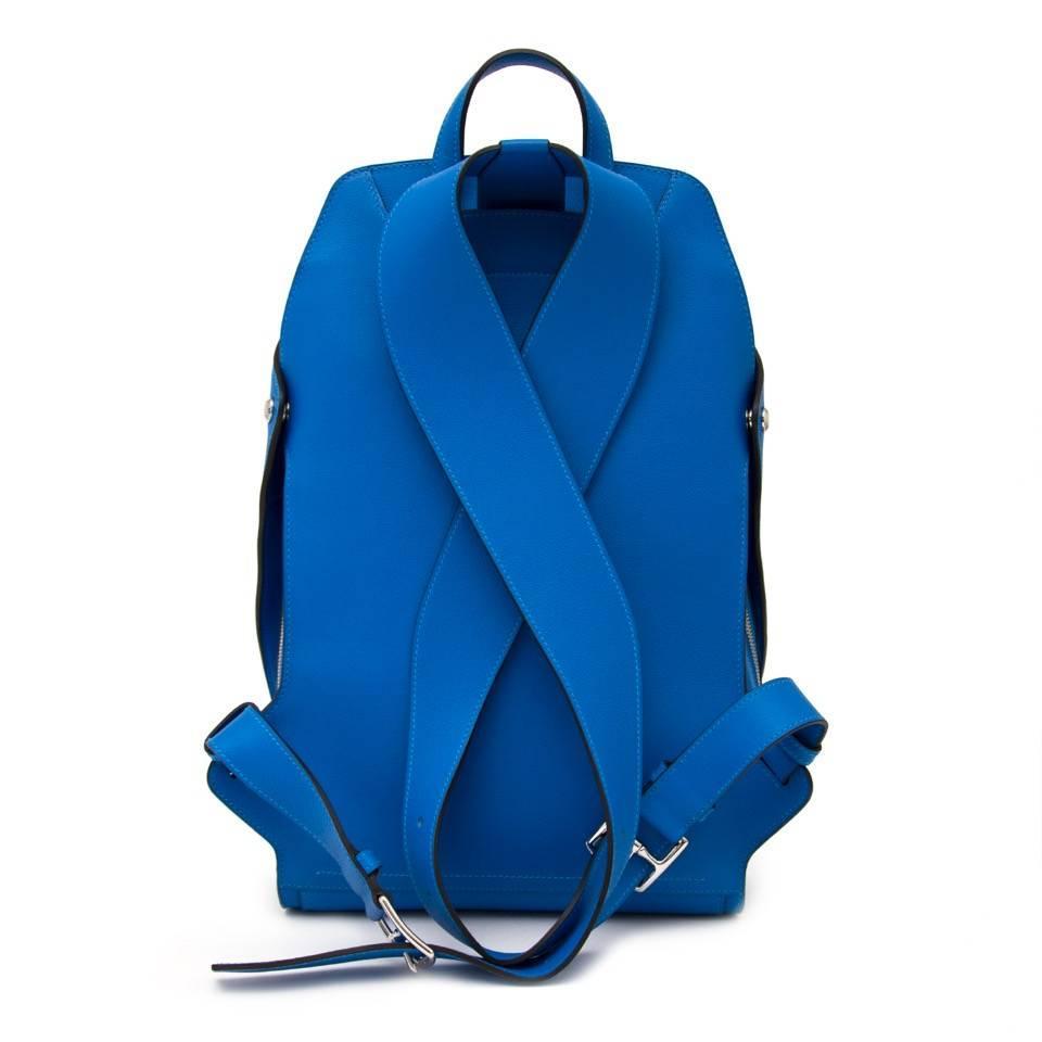 Brand New Hermes Cityback 27 Backpack Blue Hydra Veau Evercolor at 1stdibs