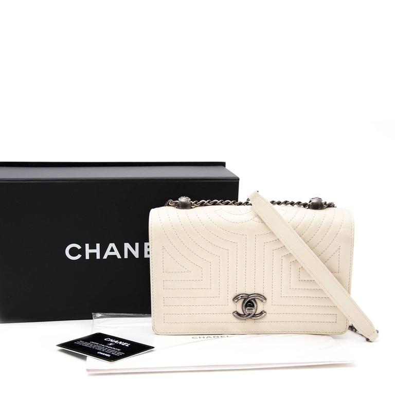 Chanel White Flap Bag at 1stDibs | chanel white bag, chanel white nude