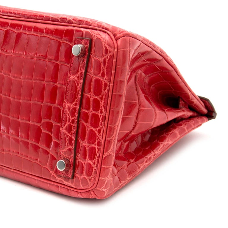 Hermès Birkin 30 Crocodile Niloticus Lisse Geranium at 1stDibs | birkin ...