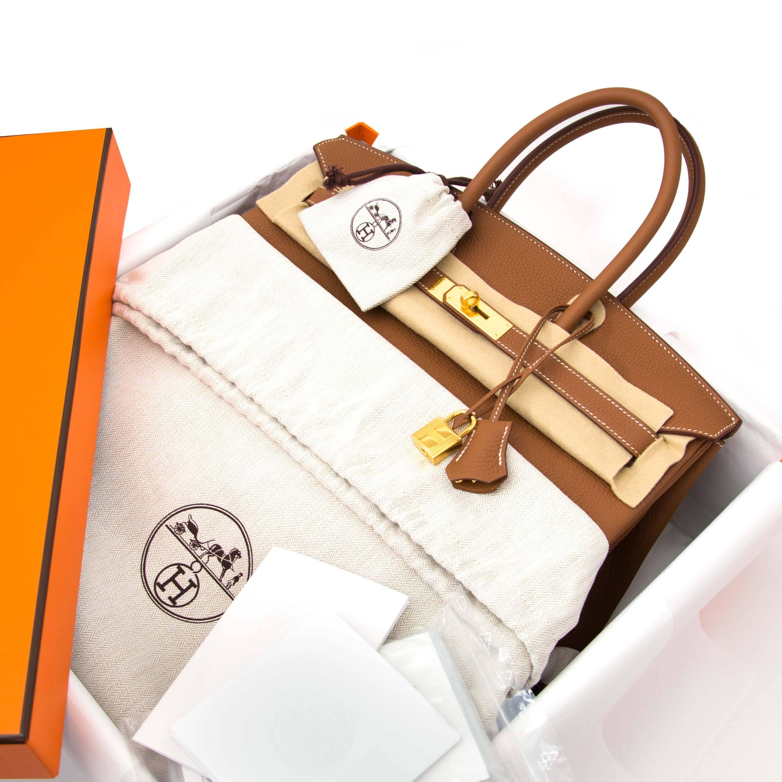Hermès Birkin 35 Togo Gold GHW at 1stDibs | hermes birkin bag 35 togo ...