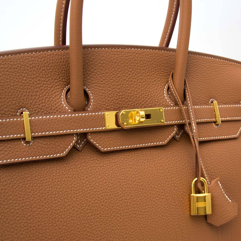 Hermès Birkin 35 Togo Gold GHW at 1stDibs | hermes birkin bag 35 togo ...
