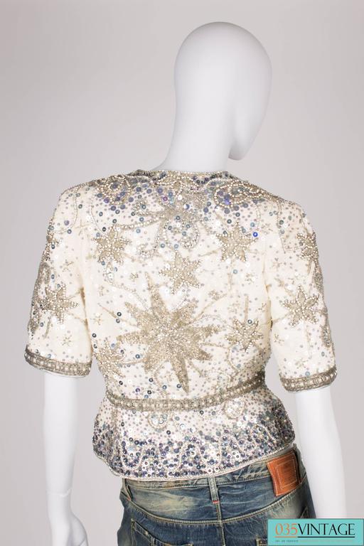 Frank Govers Sequin Jacket Vintage - silver/gray 1980 at 1stDibs