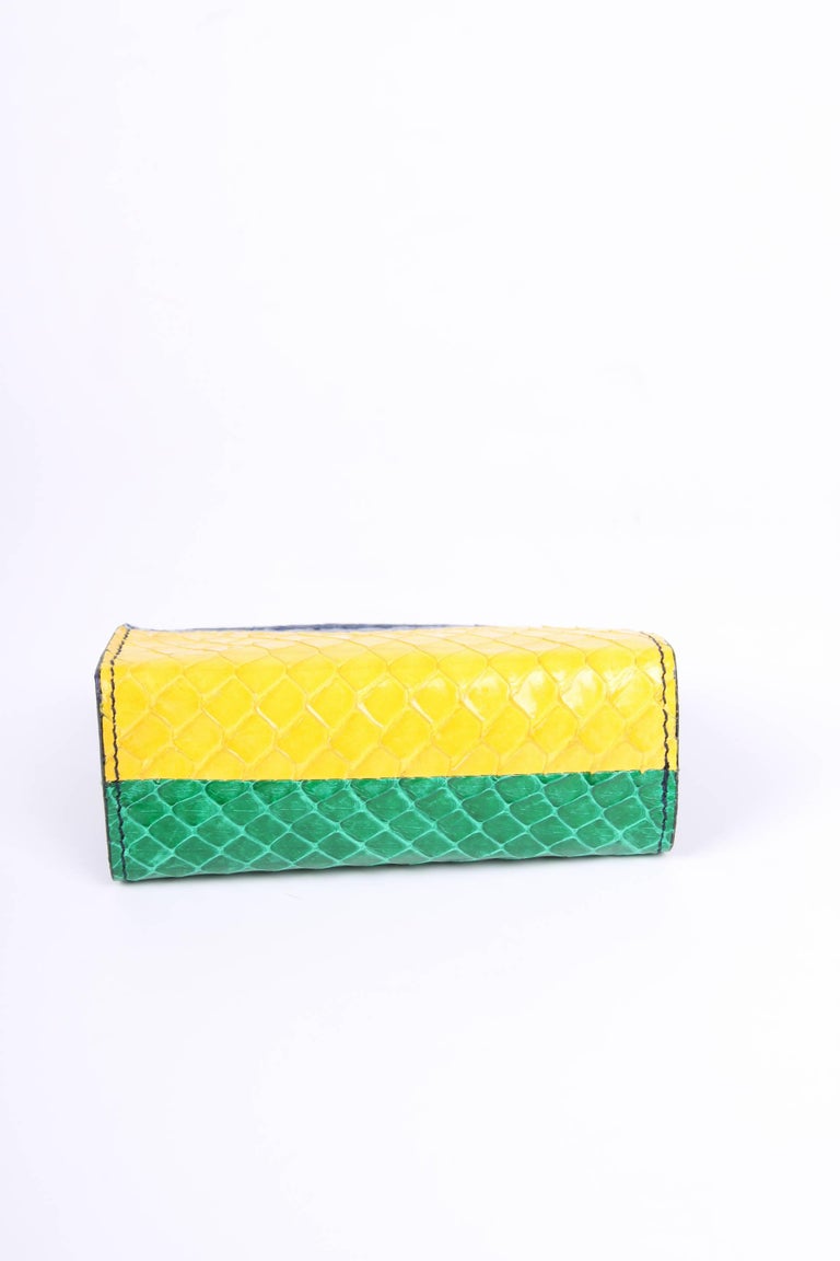Celine Micro Wallet Python Leather Vintage - red/green/blue/yellow at ...