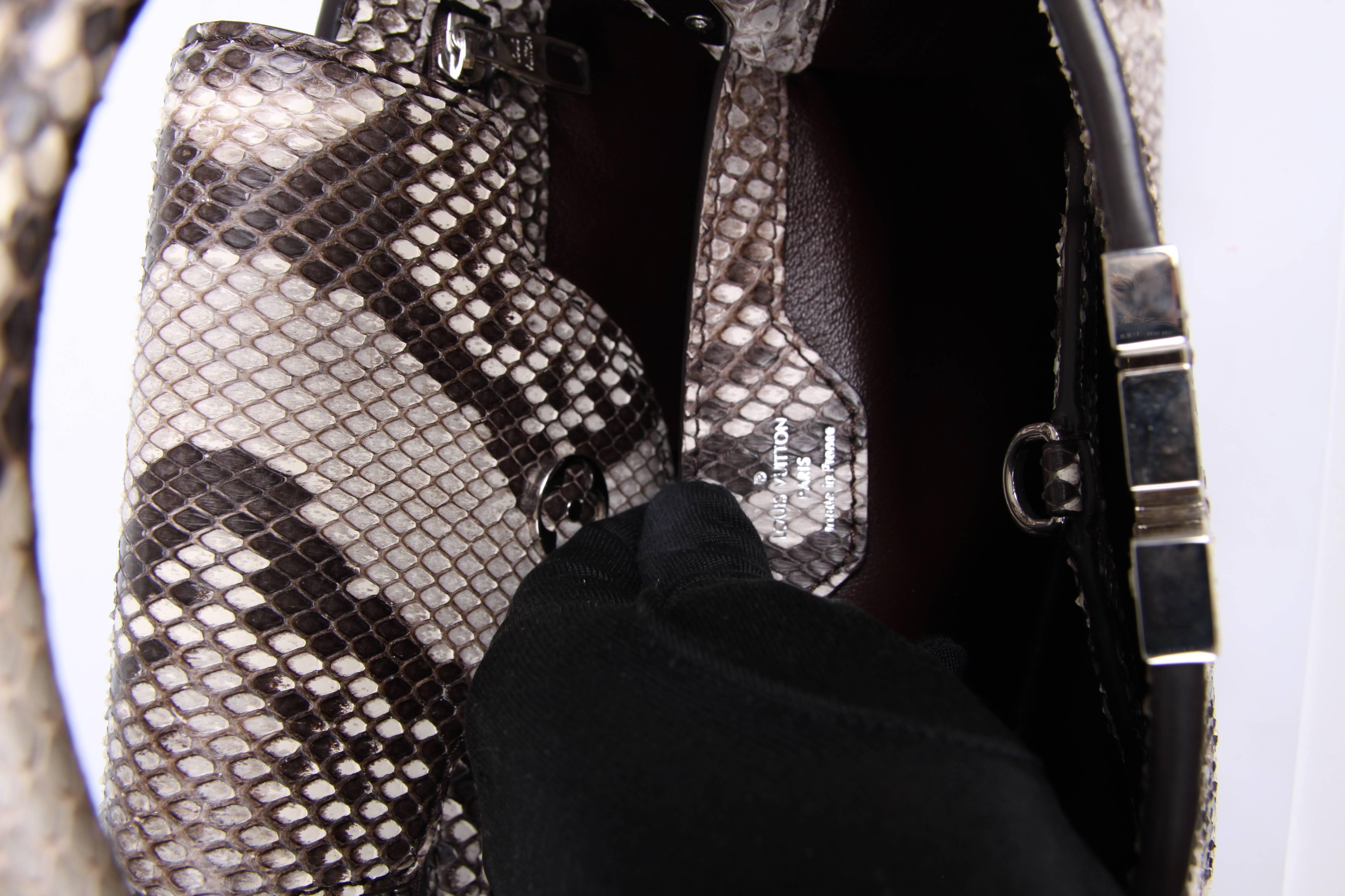 Louis Vuitton Capucines BB Top Handle Bag - python leather For Sale at ...