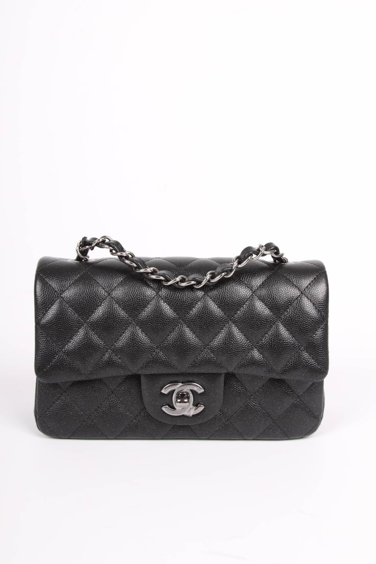Chanel 2.55 Classic Mini Rectangular Flap Bag Crossbody - black ...