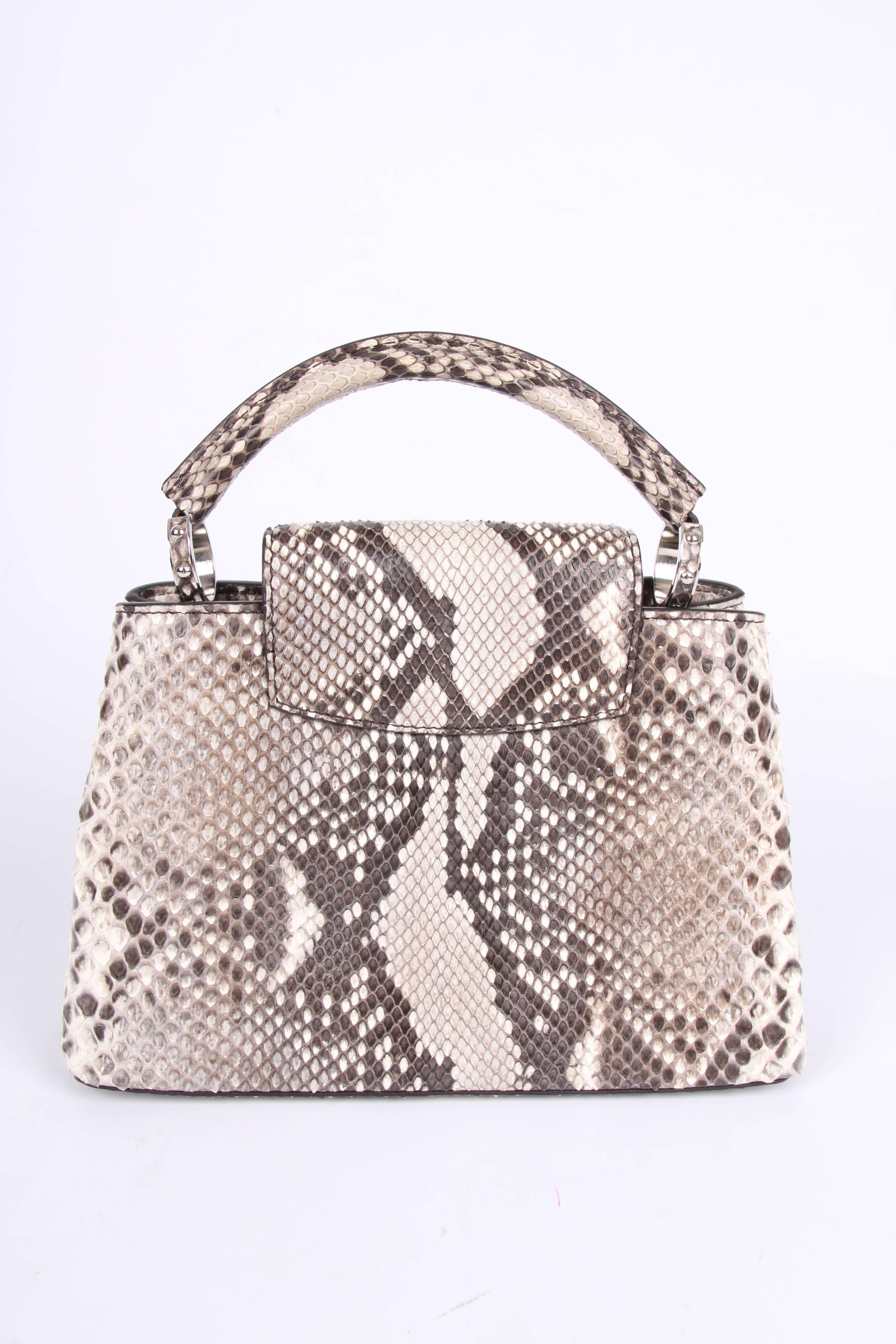 Louis Vuitton Capucines BB Top Handle Bag - python leather For Sale at ...