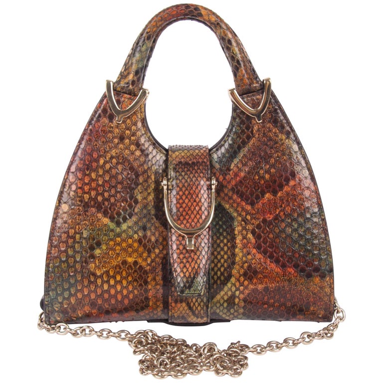 Gucci Mini Python Stirrup Top Handle Bag - multi color For Sale at ...
