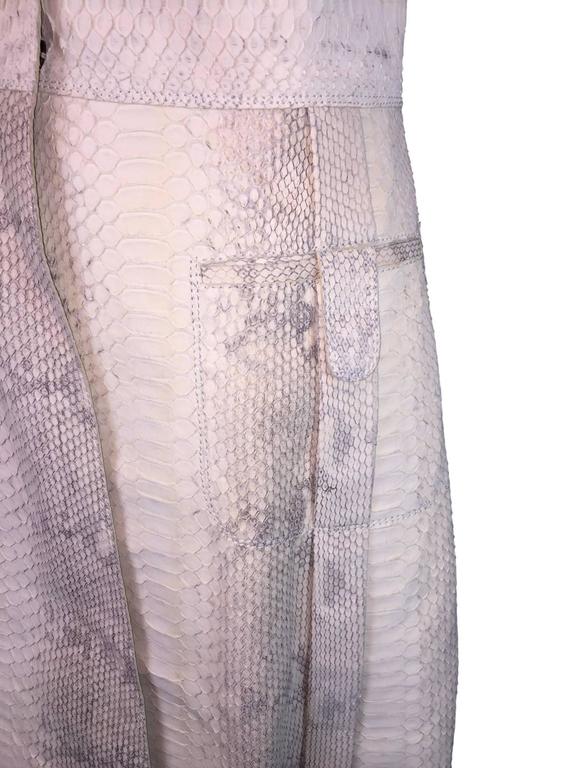 Jean Claude Jitrois Beige Python Snake Skin Trench Coat Jacket 38 at ...