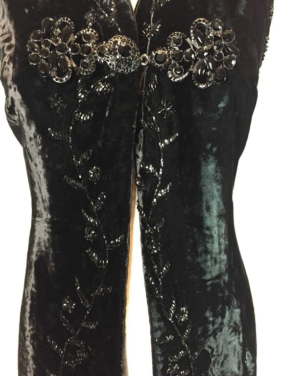 F/W 1993 Dolce and Gabbana Orient Express Long Beaded Crystal Velvet ...