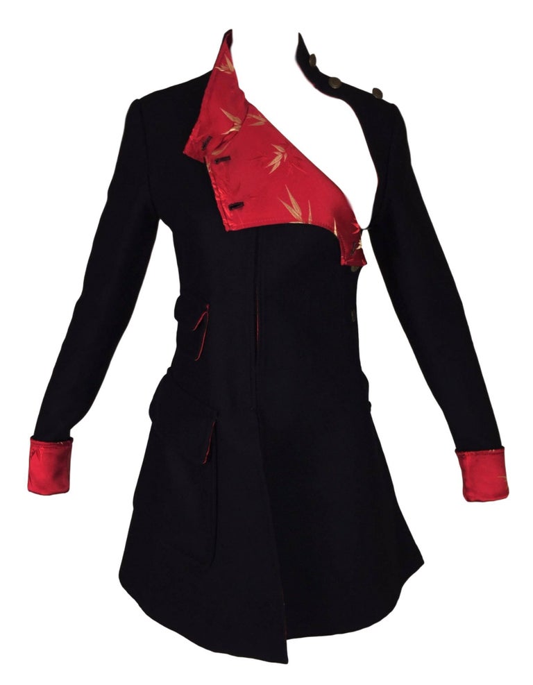 Jean Paul Gaultier F/W 2001 Black Chinoiserie Chinese Military Coat ...