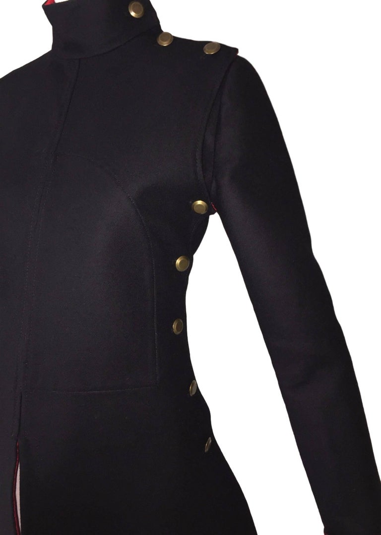 Jean Paul Gaultier F/W 2001 Black Chinoiserie Chinese Military Coat ...