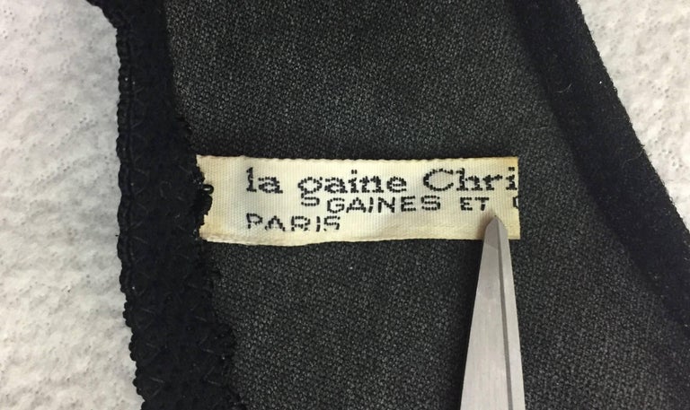 1963 Vintage Christian Dior La Gaines Gorges Sheer Black Mesh Monogram ...