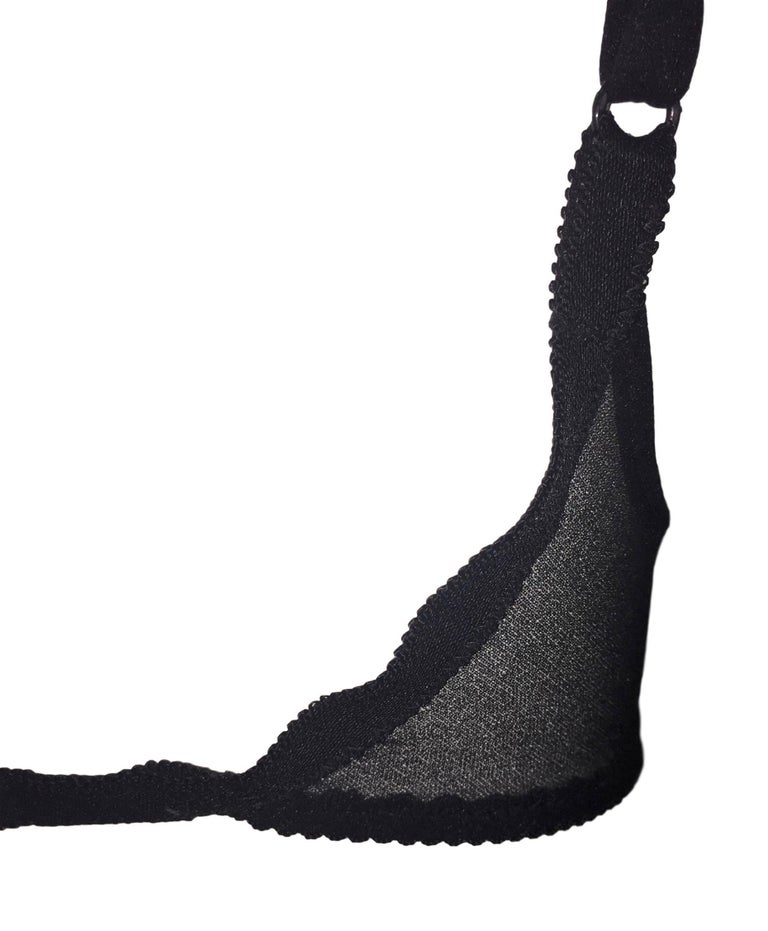 1963 Vintage Christian Dior La Gaines Gorges Sheer Black Mesh Monogram ...