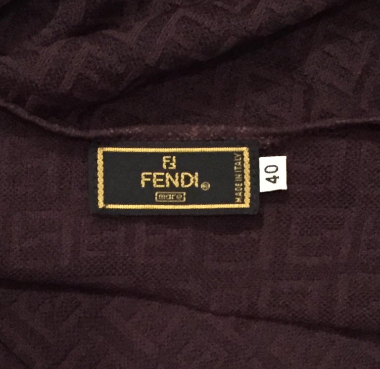 1990's Fendi Zucca Monogram Sheer Brown Knit Dress at 1stDibs | sheer ...