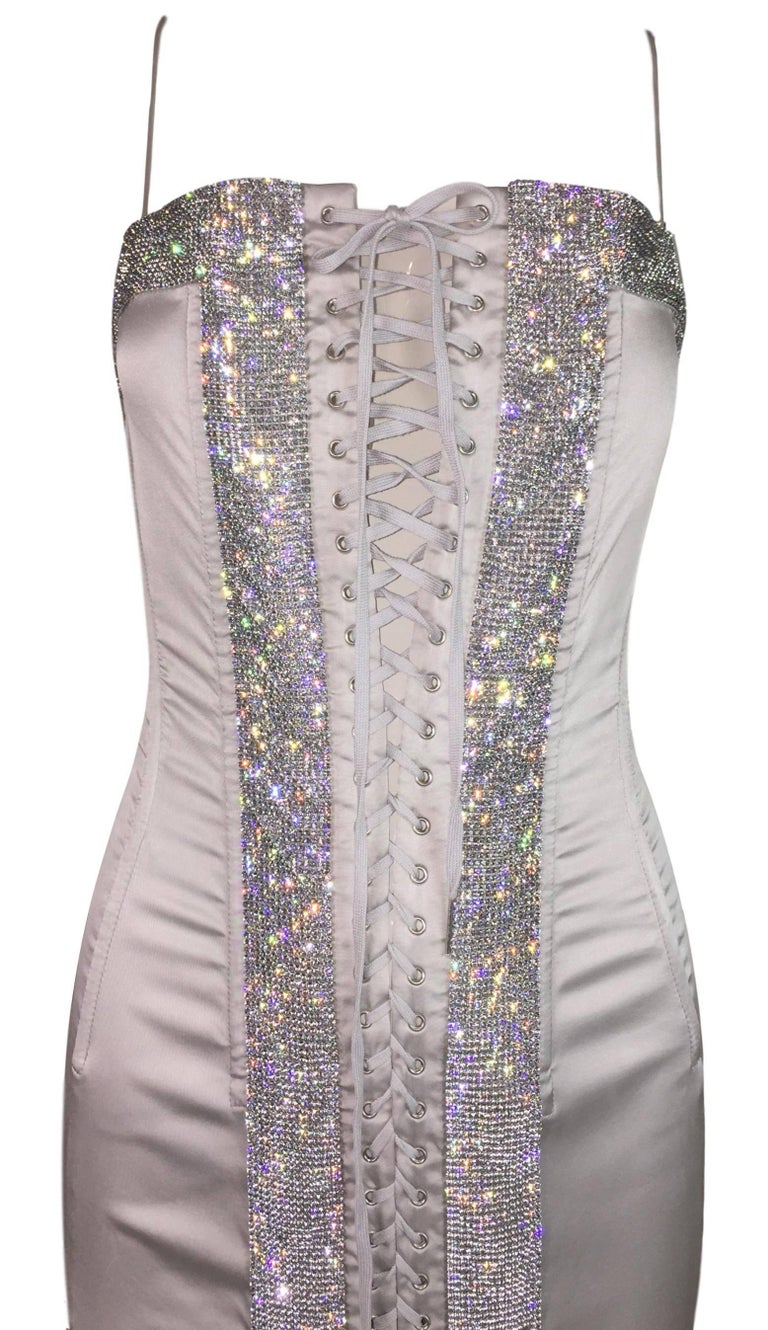 F/W 2003 Dolce and Gabbana Corset Crystal Gown Dress Seen on Victoria ...