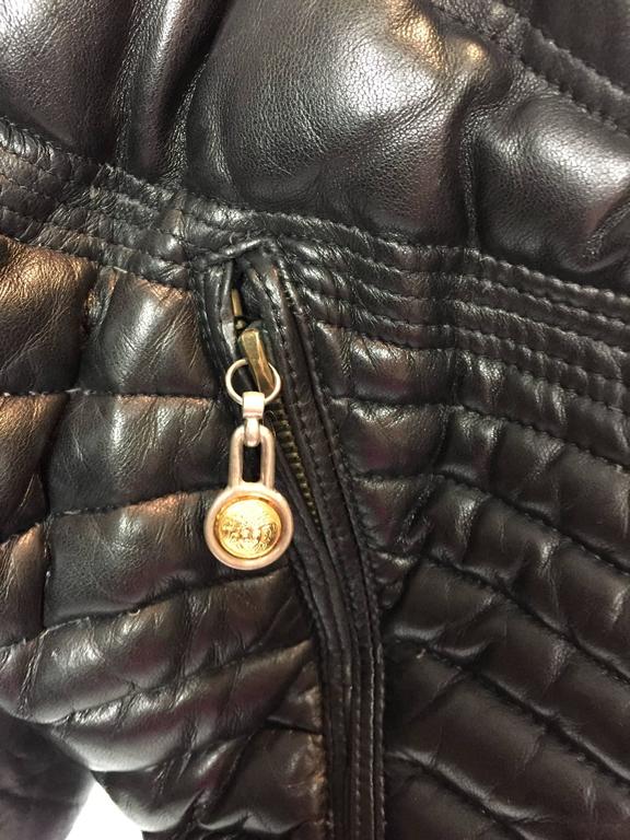 A/W 1992 Gianni Versace Men's Bondage Apres Ski Black Leather Jacket ...