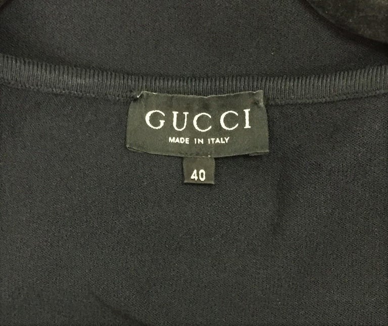 S/S 1998 Gucci by Tom Ford Strappy L/S Black Knit Bodycon Wiggle Dress ...