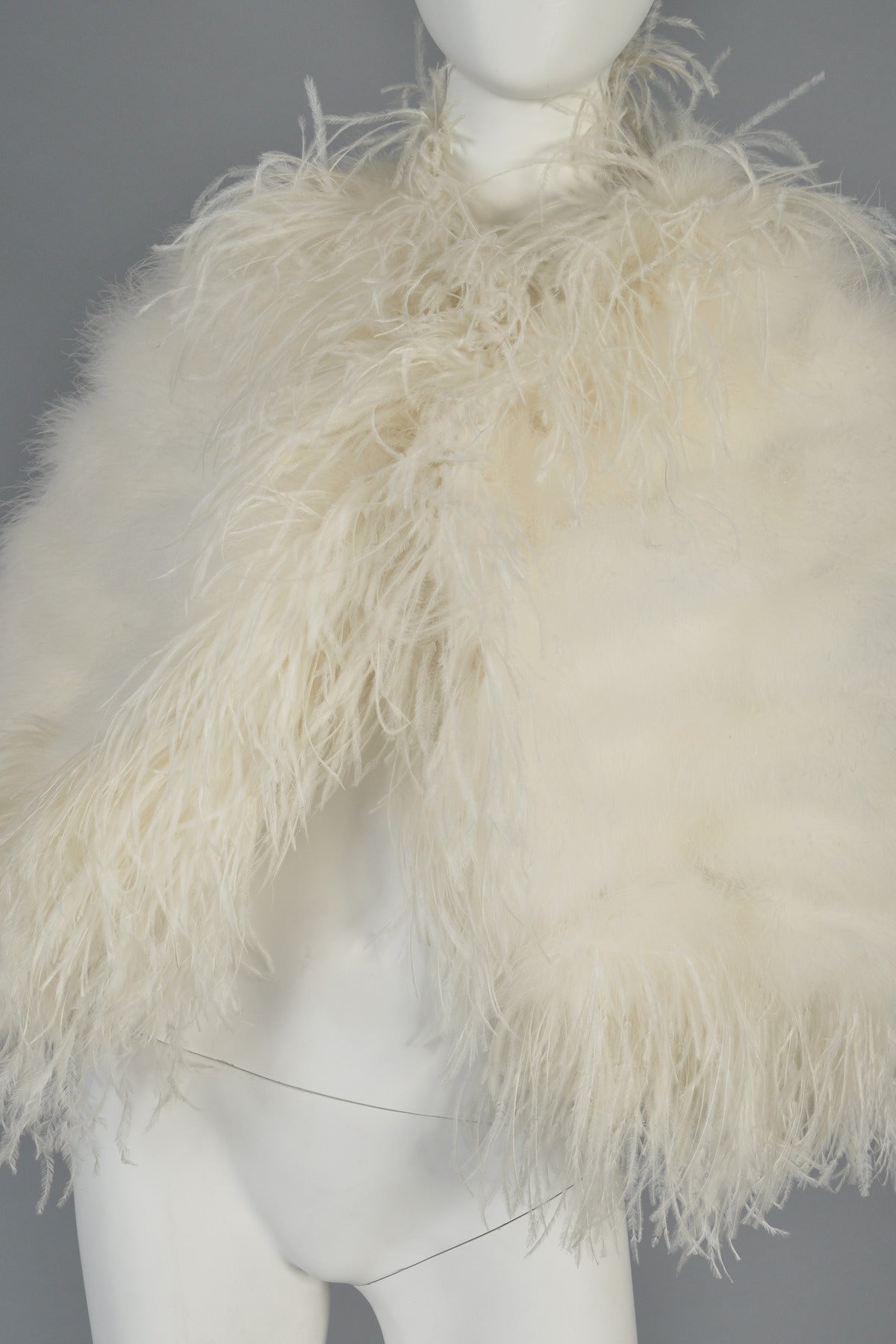 1970s Marabou + Ostrich Feather Cape at 1stDibs