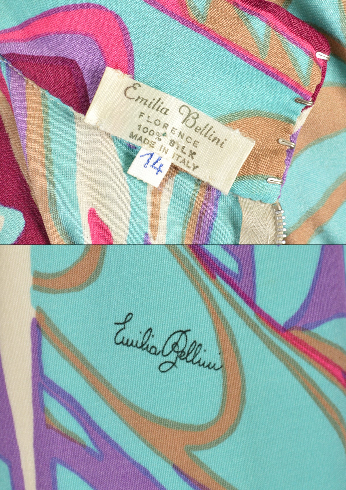 Emilia Bellini 1960s Silk Jersey Maxi Dress at 1stDibs