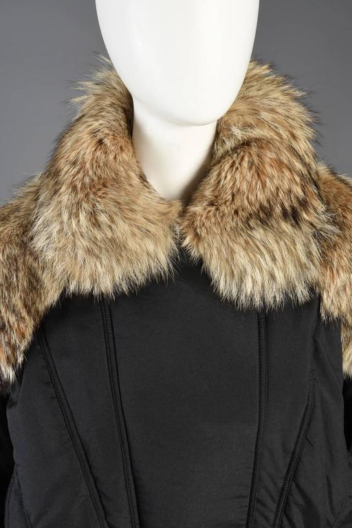 Avant Garde Ski Coat with Huge Coyote Fur Mantle at 1stDibs