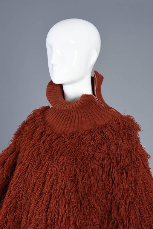 Amazing 1970s Shaggy Fringed String Poncho Cape For Sale at 1stDibs
