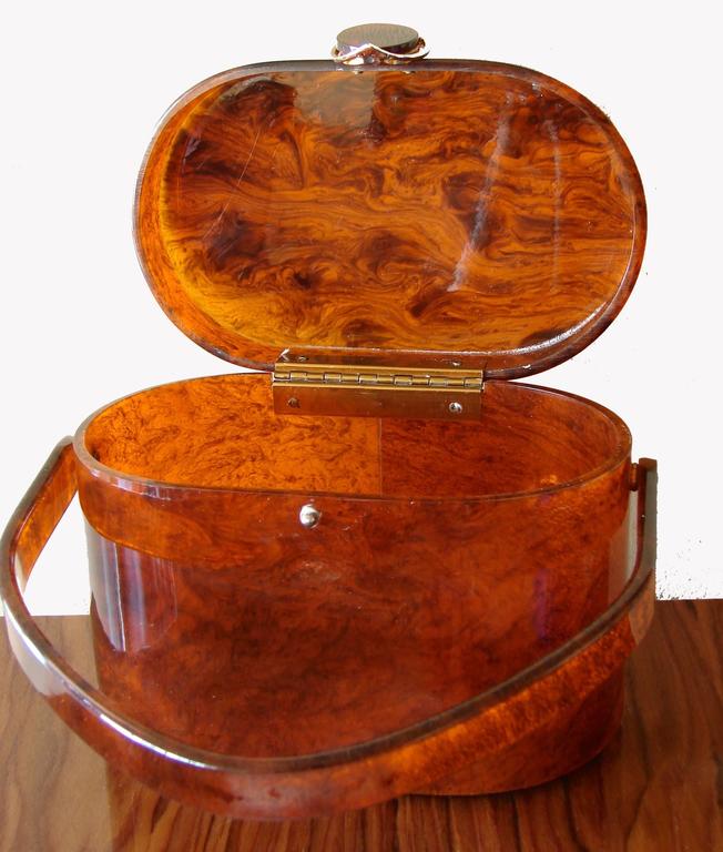 50s Wilardy Art Deco Handbag Top Handle Tortoise Purse with Decorative ...