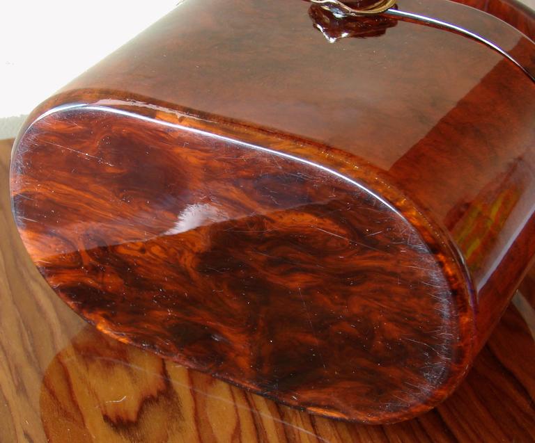 50s Wilardy Art Deco Handbag Top Handle Tortoise Purse with Decorative ...